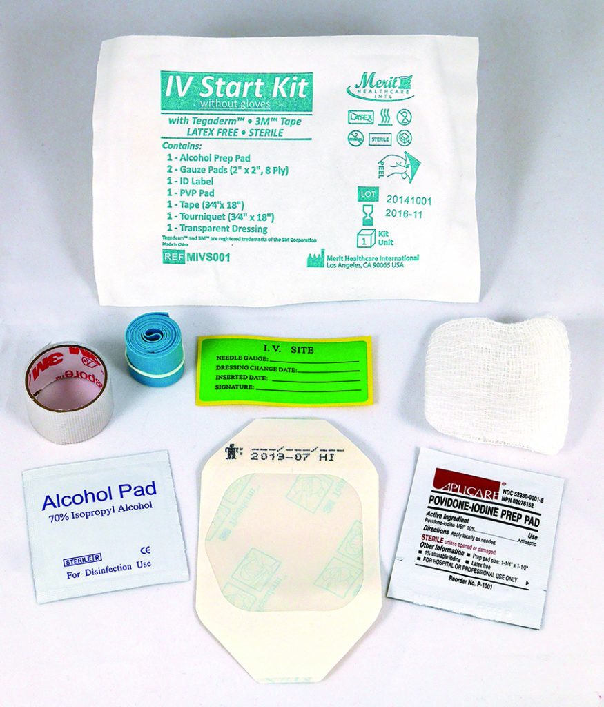 IV Start Kit Latex Free Box 50 # 18500 - Merit Pharmaceutical