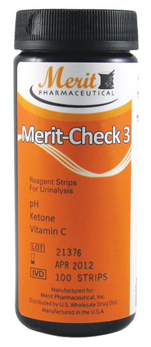 Mericheck 3 Test Strips # 321000 (3A-100-001) - Merit Pharmaceutical