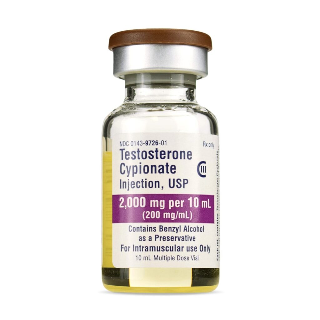 Testosterone Cypionate Injection, 200mg/mL, 10mL, Multiple Dose Vial ...