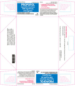 Propofol 1%, 10 mg / mL Intravenous Injection Single Dose Vial 50 mL ...