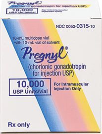 Pregnyl Human Chorionic Gonadotropin (HCG) 10,000 USP Units Sterile ...