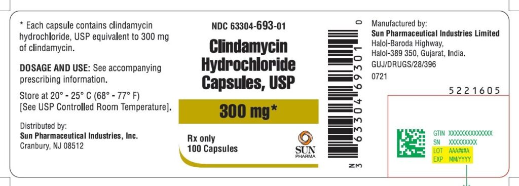 CLINDAMYCIN CAP 300MG, 100 BTL NDC 68462014401 NON-RETURNABLE - Merit ...