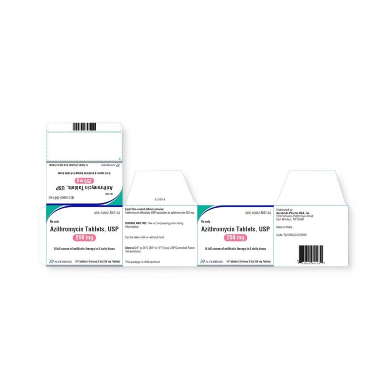 Azithromycin 250 mg Tablet, 1 x 3 x 6 Box (Z Pack/Z-Pack) - Merit ...
