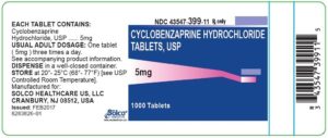 Cyclobenzaprine Tablet 5mg 100 Bottle NDC 43547039910 - Merit ...