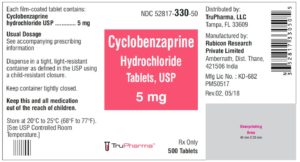 Cyclobenzaprine Tablet 5mg 500 Bottle - Merit Pharmaceutical