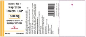 NAPROXEN TAB 500MG, 100 BTL NDC 68462019001 NON-RETURNABLE - Merit ...