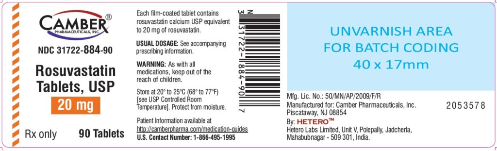 ROSUVASTATIN (CRESTOR) TAB 20MG, 90 BTL NDC 13668072290 NON-RETURNABLE ...