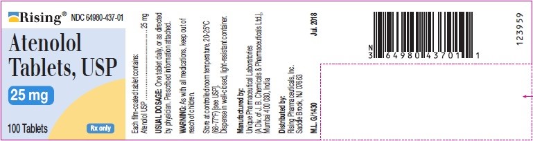 Atenolol Tablets 25mg, 100 Bottle - Merit Pharmaceutical