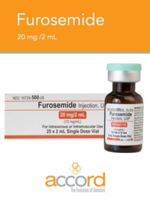 Furosemide Injection 20mg/2mL, 25x2ml - Merit Pharmaceutical