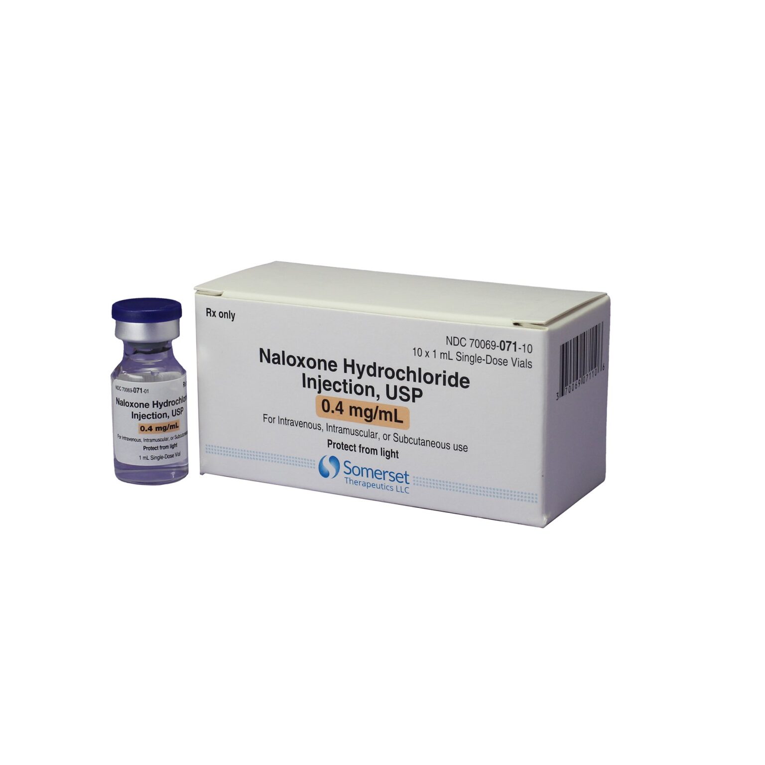 NALOXONE INJ 0.4MG.ML, SDV, 10X1ML NDC 70069007110 NON-RETURNABLE ...