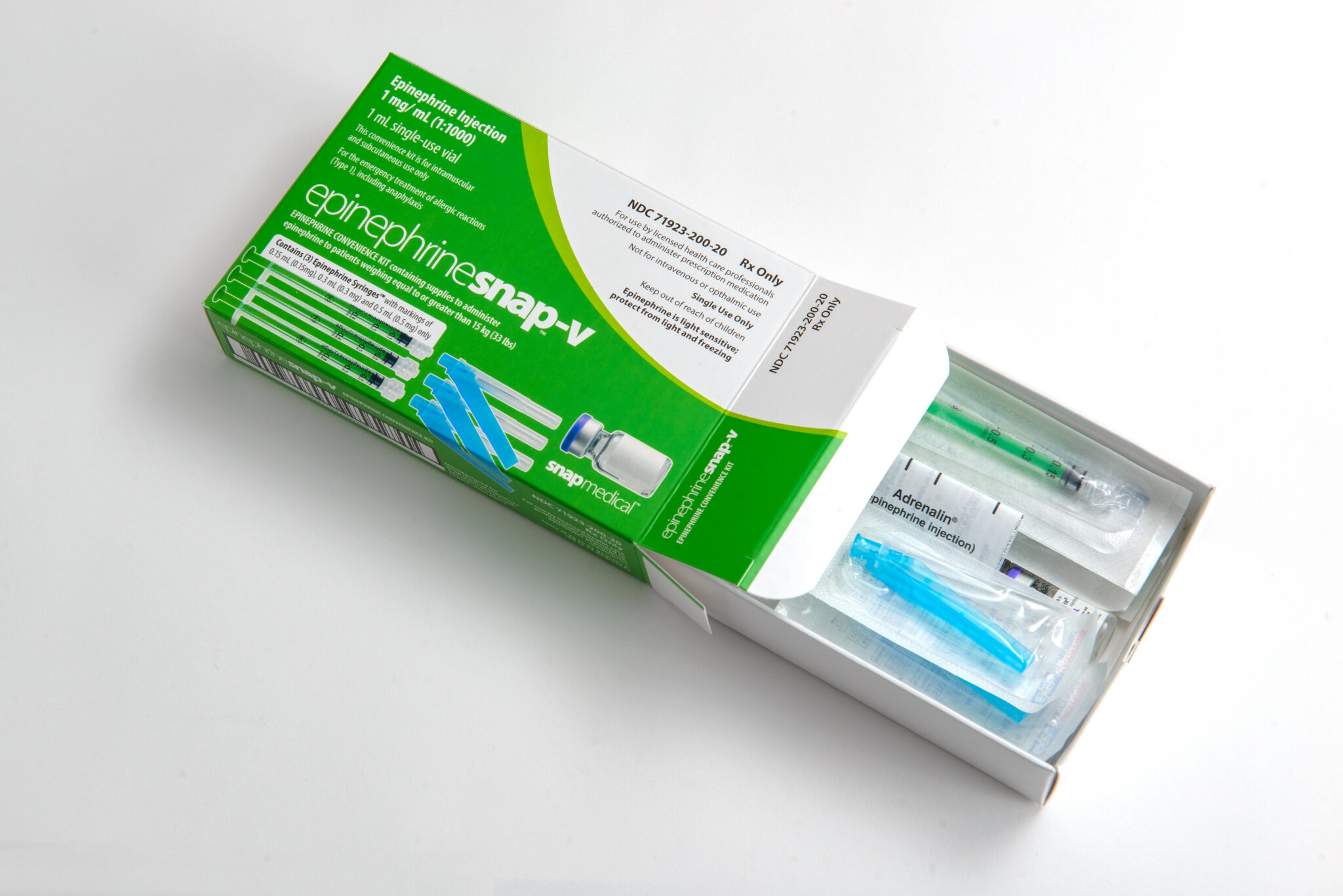 EPINEPHRINESNAP-V KIT 1MG/ML 1:1000, 1ml (GREEN) NDC 71923020020 ...