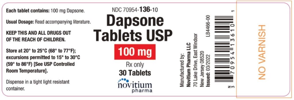 Dapsone Tab 100mg, 30 Bottle - Merit Pharmaceutical