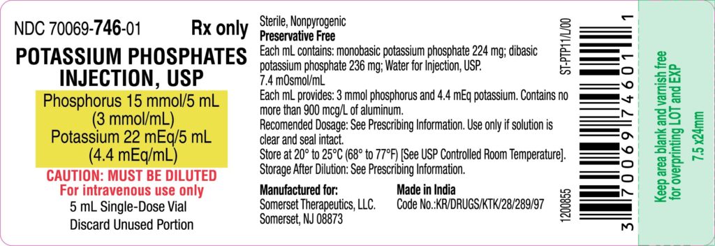Potassium Phosphates Injection, USP 5mL - Merit Pharmaceutical