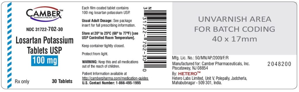 LOSARTAN TAB 100MG, 90 BTL NDC 43547036209 NON-RETURNABLE - Merit ...