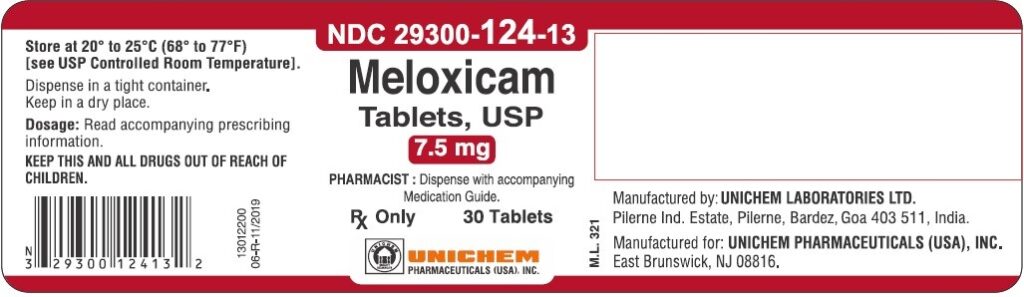 Meloxicam Tablet 7.5mg 1000 Bottle - Merit Pharmaceutical