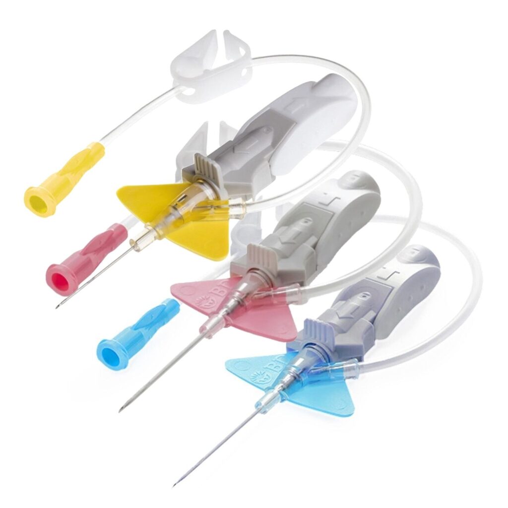 BD Nexiva Closed IV Catheter, 22G x 1" Blue Winged Hub With Single Port ...