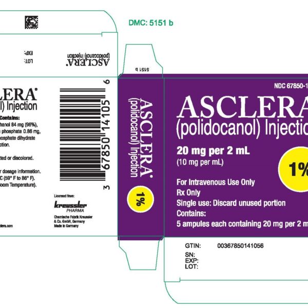 ASCLERA (POLIDOCANOL) INJECTION 5 AMPULES PER BOX - Merit Pharmaceutical