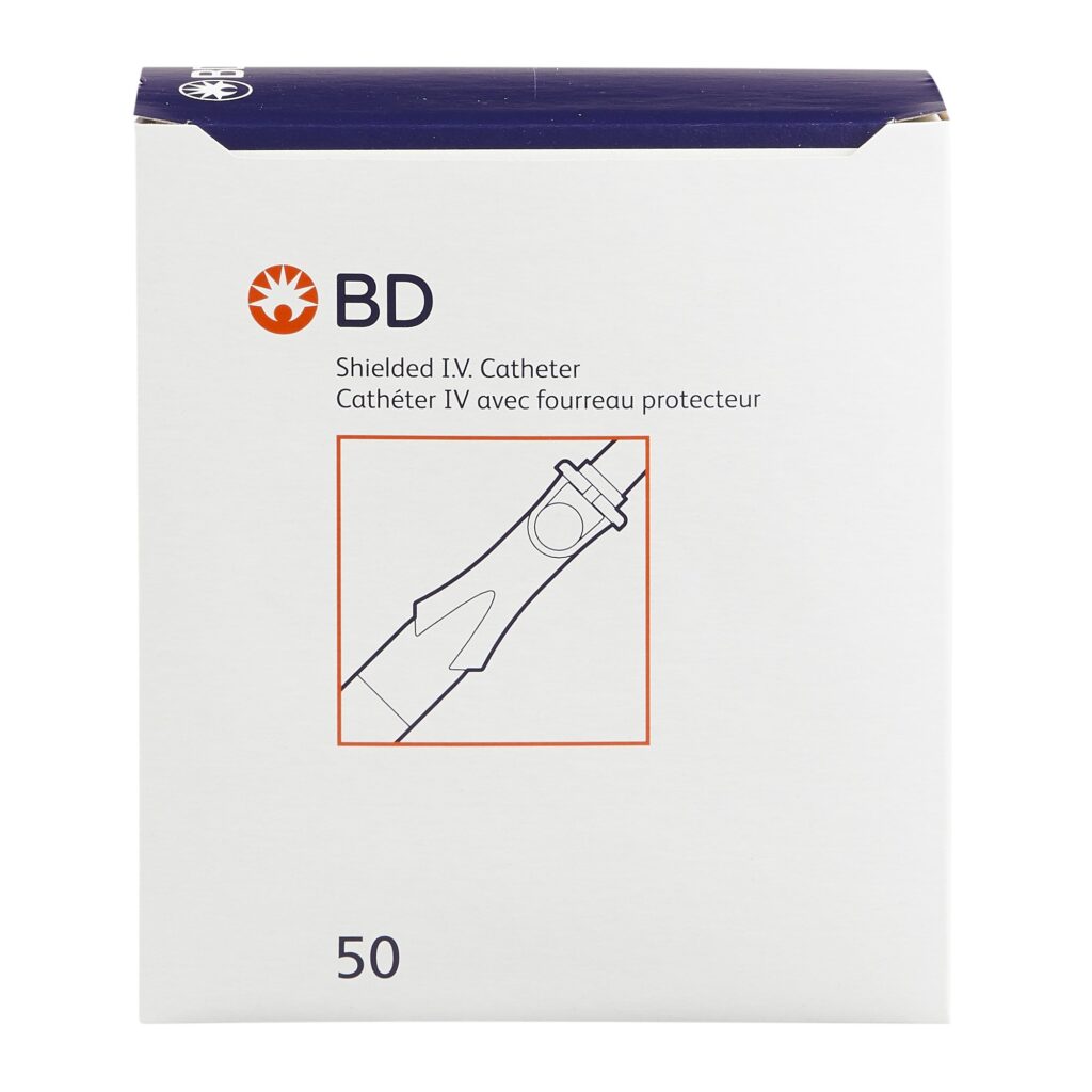 BD INSYTE AUTOGUARD SHIELDED PERIPHERAL IV CATHETER, 50/BOX - Merit ...