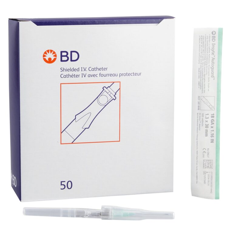 BD INSYTE AUTOGUARD SHIELDED PERIPHERAL IV CATHETER, 50/BOX - Merit ...
