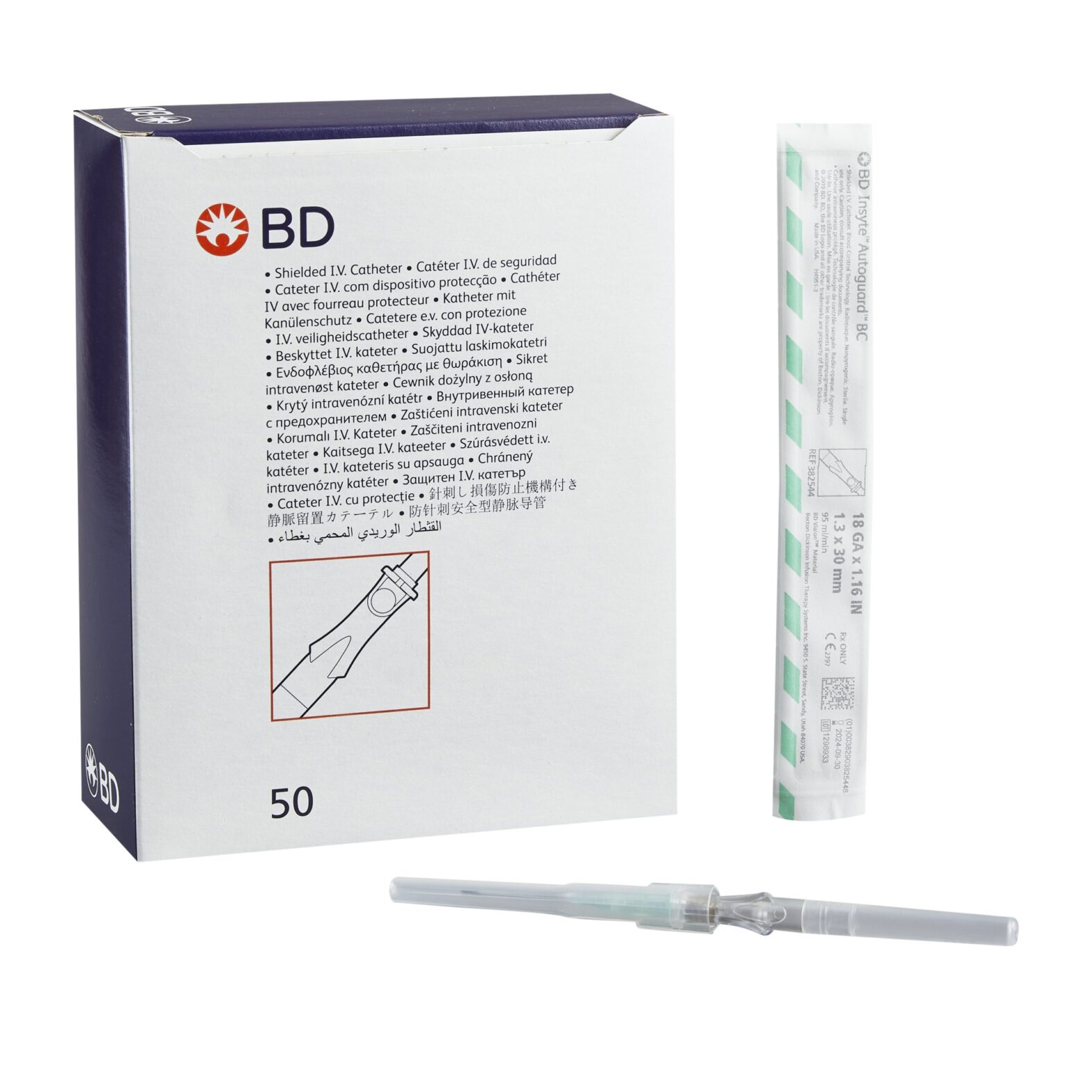 BD INSYTE AUTOGUARD BLOOD CONTROL (BC) SAFETY IV PERIPHERAL CATHETER ...